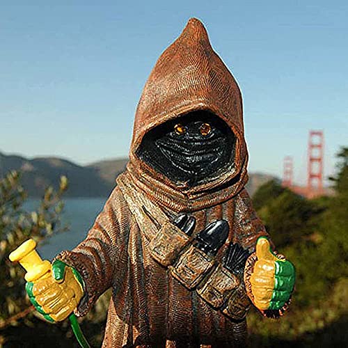 BW-King Halloween Garden Decoration Star Wars Figures Gnomes Garden Decorations, Snjiaheim Lawn Sculpture Resin Figurine, Make Your Garden Full of Mystery, Halloween Patio Decor-Bronze Yellow