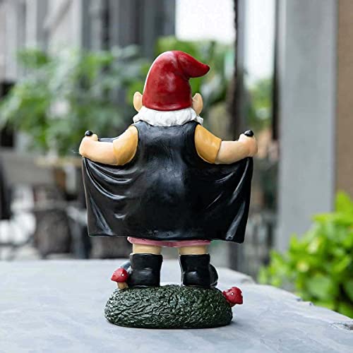 Jy.Cozy Funny Garden Gnome Statues - Resin Handmade Gnome Figurines, Indoor Outdoor Naughty Gnome Decorations for Home Patio Yard Lawn Porch, Ornament Gift