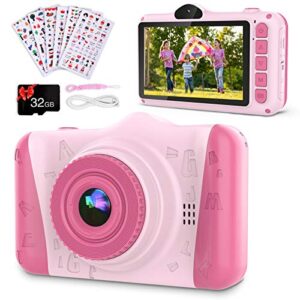 coolwill kids camera for girls and boys, 12mp kids digital camera with 3.5” large screen & 8x digital zoom, children’s birthday gifts camera for kids age 3 4 5 6 7 8 9 10 with 32g tf card