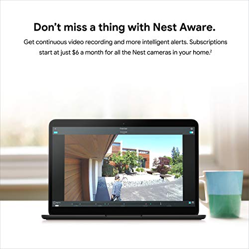 Google Nest Cam Outdoor - 1st Generation - Weatherproof Camera - Surveillance Camera with Night Vision - Control with Your Phone