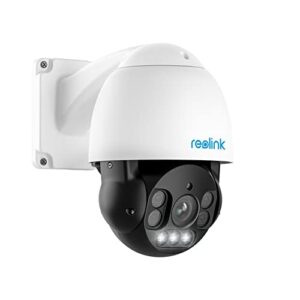 reolink 4k ptz outdoor camera, poe ip home security surveillance, 5x optical zoom auto tracking, 3pcs spotlights color night vision, two way talk, up to 256gb sd card(not included), rlc-823a