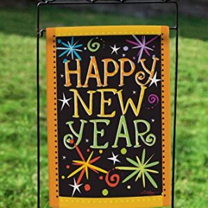 Toland Home Garden 1110449 Happy New Year New Year Flag 12x18 Inch Double Sided New Year Garden Flag for Outdoor House party Flag Yard Decoration