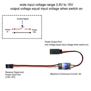 RC Remote Controlled AUX on/Off Electronic Switch Relay for Car Truck Boat LED Light Drone (4A)