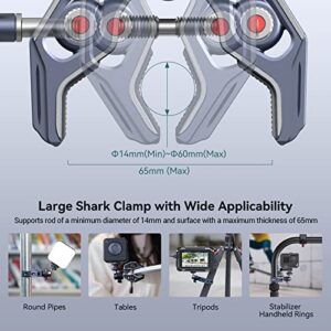 SMALLRIG Super Clamp with Ballhead, Camera Mount Clamp, Quick Release Adapter for Gopro, Camera Monitor, LED Light, Max Load 7.7 lb (3.5KG) - 4102