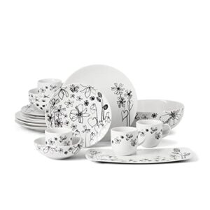 kate spade ks garden doodle 18pc set, 20.70, white