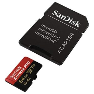 SanDisk Extreme Pro MicroSDXC UHS-I U3 A2 V30 64GB + Adapter