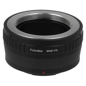 fotodiox lens mount adapter compatible with m42 screw mount slr lens on fuji x-mount cameras