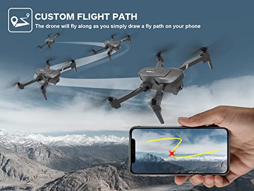 NEHEME Drones with Camera for Adults, NH760 1080P FPV Drone for Kids Beginners, Foldable WIFI RC Quadcopter with 2 Batteries for 32 Min Flight, Carrying Case, Altitude Hold, Toys Gifts for Boys Girls