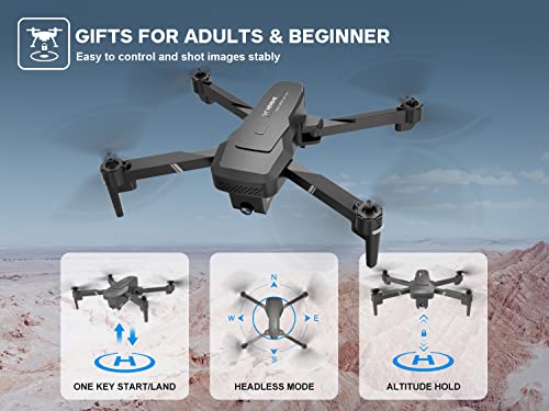 NEHEME Drones with Camera for Adults, NH760 1080P FPV Drone for Kids Beginners, Foldable WIFI RC Quadcopter with 2 Batteries for 32 Min Flight, Carrying Case, Altitude Hold, Toys Gifts for Boys Girls