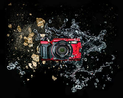 OM System Olympus TG-6 Red Underwater camera, Waterproof, Freeze proof, High Resolution Bright, 4K Video 44x Macro shooting