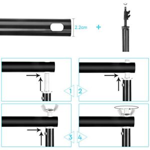 Backdrop Stand 6.5x6.5ft/2x2m, BDDFOTO Photo Video Background Stand Support System for Party with Carring Bag