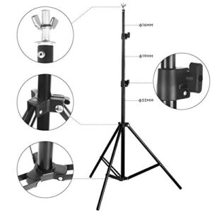 Backdrop Stand 6.5x6.5ft/2x2m, BDDFOTO Photo Video Background Stand Support System for Party with Carring Bag