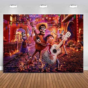 7x5ft coco birthday party photography vinyl photo background for kids birthday party background decoration