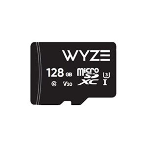 wyze expandable storage 128gb microsdxc card class 10, black