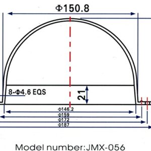 JMX 5.6 Inch Acrylic Indoor / Outdoor CCTV Clear Dome Camera Cover Security Dome Camera Housing