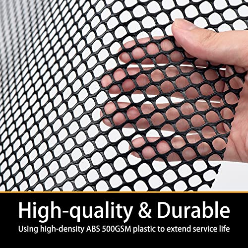 Upgraded Plastic Chicken Wire Fence Mesh 15.7'' x 10ft, Hex Poultry Fencing Wire for Gardening, Chicken Wire Frame for Crafts, Floral Netting, Black