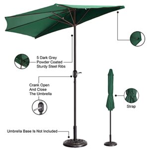 Pure Garden 327425IKV Patio Umbrella, Forest Green