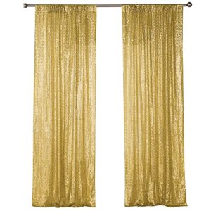 sugargirl gold sequin backdrop curtain 2 panels 2ftx8ft glitter gold background drapes sparkle photography backdrop for party wedding birthday wall decoration