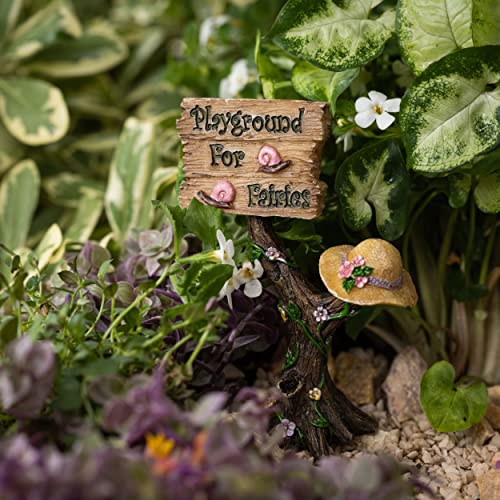 PRETMANNS Fairy Garden Accessories Outdoor - Fairies for Fairy Garden - Miniature Fairy Garden Fairies for Garden - Boy & Girl Garden Fairies Supplies - Fairy Garden Figurines Playground Kit 4 Pieces