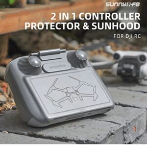 AirOka Mini 3 Pro Protective Cover with Sun Hood for DJI RC. 2 in 1controller protector sunhood，Silicone Sleeve Case with Sunshade for Remote Control Accessories