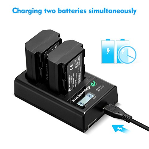 Powerextra Replacement Sony NP-FZ100 Battery and Dual USB Charger for Firmware 2.0 Sony Alpha A7 III, A7R III, A9, Sony Alpha 9, A7R3, a6600, a7R IV, Alpha a9 II, Alpha 9R, A9R, Alpha 9S Camera