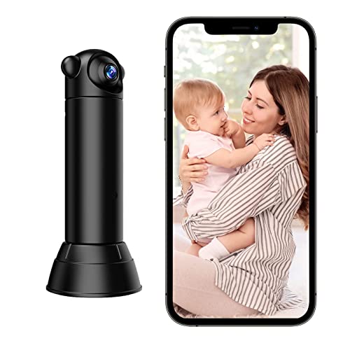 Small Nanny Cam WiFi Spy Hidden Camera Mini Home Security Camera Indoor Baby Monitor Tiny Pet Camera 1080P Live Remote View Motion Detection Night Vision (No Battery - USB Charge)