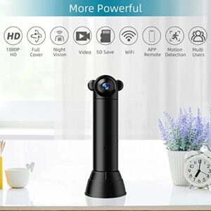 Small Nanny Cam WiFi Spy Hidden Camera Mini Home Security Camera Indoor Baby Monitor Tiny Pet Camera 1080P Live Remote View Motion Detection Night Vision (No Battery - USB Charge)