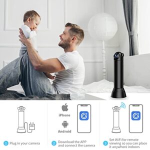 Small Nanny Cam WiFi Spy Hidden Camera Mini Home Security Camera Indoor Baby Monitor Tiny Pet Camera 1080P Live Remote View Motion Detection Night Vision (No Battery - USB Charge)