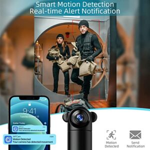 Small Nanny Cam WiFi Spy Hidden Camera Mini Home Security Camera Indoor Baby Monitor Tiny Pet Camera 1080P Live Remote View Motion Detection Night Vision (No Battery - USB Charge)