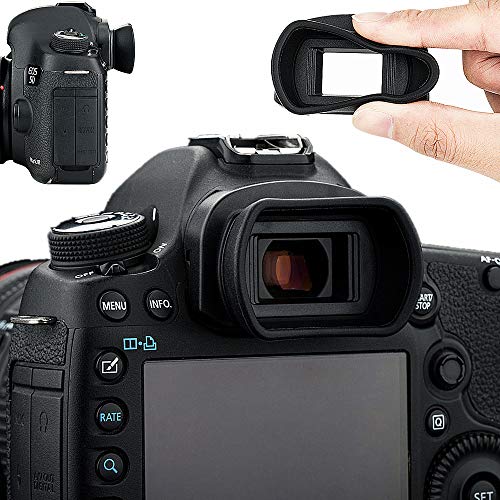 Soft Silicon Camera Viewfinder Eyecup Eyepiece Eyeshade for Canon EOS 5DM4 5DM3 5DS 5DSR 7DM2 7D, EOS 1D X Mark II, 1D X, 1Ds Mark III, 1D Mark IV, 1D Mark III Replaces Canon Eg Eye Cup