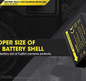 Nitecore NC-BP004 Camera Battery Compatible Fujifilm NP-W126S Compatible with Fujifilm X-Pro3 X-Pro2 X-Pro1 X-T3 X-T2 X-T1 X-T100 X-T10 X-T20 X-T30 X-a7 X-a5 X-a3 X-a2 X-a1