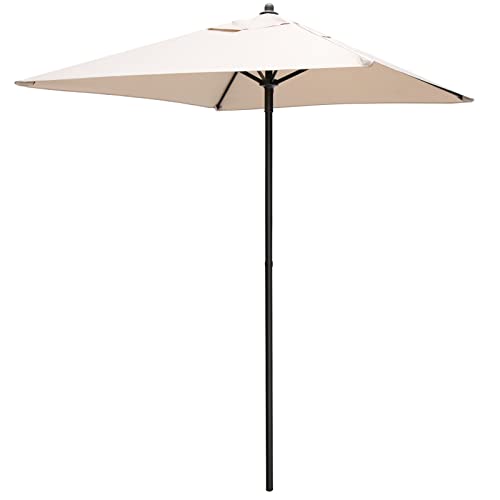 TANGKULA 5 FT Patio Umbrella, Outdoor Table Market Umbrella with Quick-Release Button, 4 Sturdy Ribs, Fade Resistant & Waterproof Canopy, Sun-protective Patio Umbrella for Garden, Poolside, Backyard