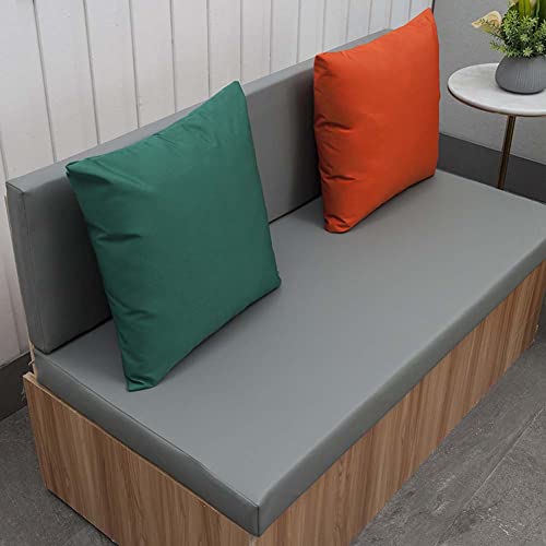 Custom Size Leather Bench Cushions with Waterproof Non-Slip Cover for Outdoor Patio Seating, Garden Swing, Indoor Shoe Storage, Window Seat, Kitchen Settee, Soft Chair Pad