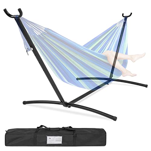 Her Majesty Hammock Portable Durable and Stable Best Stands for Indoor or Outdoor, Backyard Decor Bed Lawn Garden Steel Premium Carrying Case Patio