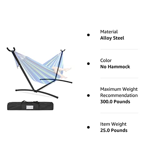 Her Majesty Hammock Portable Durable and Stable Best Stands for Indoor or Outdoor, Backyard Decor Bed Lawn Garden Steel Premium Carrying Case Patio