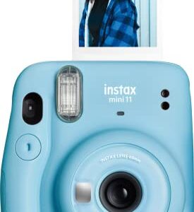 Fujifilm Instax Mini 11 Instant Camera - Sky Blue 4.8" x 4.2" x 2.6"