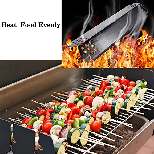 WALBZS Grill Heat Shield Tent Nexgrill 2 Burner 720-0864,Nexgrill 720-0864 720-0864M 720-0830H 720-0896B Grill Models Porcelain Steel Grill Replacement Parts 2Pack