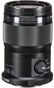 om system olympus m.zuiko digital ed 60mm f2.8 macro for micro four thirds system camera, weather sealed design, focus limit switch bright