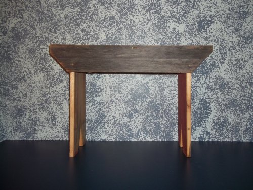 Amish Hand Crafted 18 Inch Barnwood Bench. Makes a Great Home and Garden Gift. Made From Decades Old Weathered Barnwood Found in Amish Country. This Is a Sturdy Bench That Adds Rustic Charm to Your Home and Graden Primitive Country Decor.