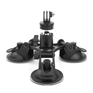 EZESO ESSENTIAL SKINCARE Camera Mount for Car - Camera Suction Mount - Car Mount Triple Suction Cup Mount with 1/4 Threaded Head 360 Degree Tripod Ball Head