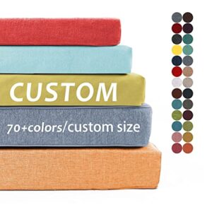 bench cushion,custom size bench cushions and pillows for outdoor/indoor furniture,with non-slip bottom,personalized 100+ colors washable with zipper garden patio bench,50d high elastic sponge filling