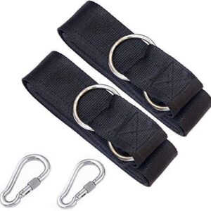 Tree Swing Hanging Straps Kit Holds 2000 lbs,5ft Extra Long Straps Strap with Safer Lock Snap Carabiner Hooks Perfect for Tree Swing & Hammocks, Perfect for Swings,Carry Pouch Easy Fast Installation