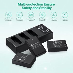 FirstPower EN-EL14 / EN-EL14a Battery 3-Pack and Triple Slot Charger for Nikon D3500 D3400 D3300 D3200 D3100 D5600 D5500 D5300 D5200 D5100 DF Coolpix P7000 P7100 P7700 P7800 Cameras