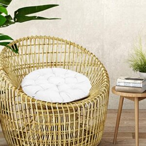 Milageto Outdoor Seat Cushion Hammock Chair Seat Cushion 60x60cm Replacement Removable Patio Seat Cushion for Hanging Basket Chair Garden Egg Chair, White