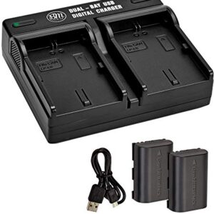 BM 2-Pack of LP-E6N Batteries and Dual Battery Charger for Canon EOS R, EOS R5, EOS 90D, EOS 60D, EOS 70D, EOS 80D, EOS 5D II, 5D III, 5D IV, EOS 6D, EOS 6D II, EOS 7D, EOS 7D II, XC10, XC15 Cameras