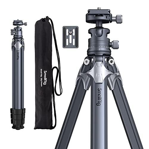 SmallRig Lightweight Travel Tripod AP-01 with Compact Structure, 360° Ball Head, Quick Release Plate, Travel Bag, Load up to 33 lbs/15 kg, for Canon for Nikon for Sony for DSLR-3987