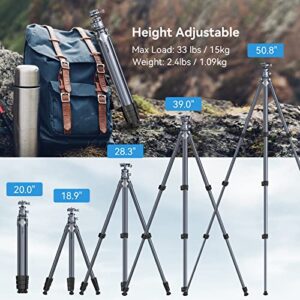 SmallRig Lightweight Travel Tripod AP-01 with Compact Structure, 360° Ball Head, Quick Release Plate, Travel Bag, Load up to 33 lbs/15 kg, for Canon for Nikon for Sony for DSLR-3987