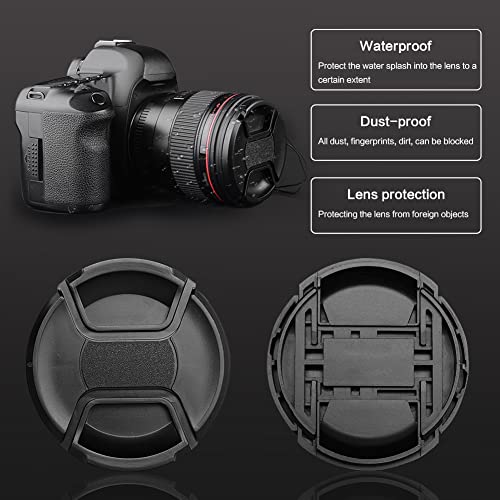 GAOAG 2 Pack 52mm Center Pinch Lens Cap for Nikon Canon Sony DSLR Camera Compatible with Nikon D3000 D3100 D3200 D3300 D5000 D5100 D5200 D5300 D5500 and Any Lenses with 52mm Filter Thread