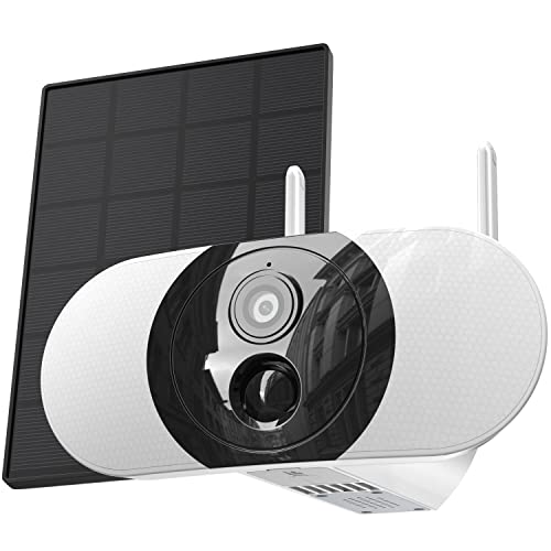 ieGeek Solar Camera Security Outdoor, Floodlight Camera Wireless 2K, Solar Outdoor Home Security Camera with 1200Lumens Flood Light, AI Detection, Color Night Vision, 2-Way Talk, Work with Alexa, IP66