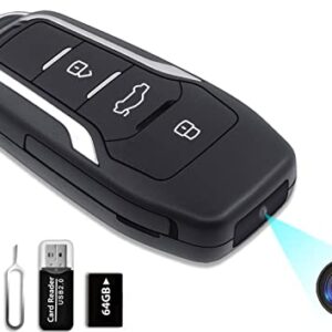 ClODGDGO 64GB Spy Camera Hidden Camera Car Key,360 Minutes Battery Life Mini Spy Camera, Nanny Cam Hidden Camera with HD 1080P,Surveillance & Security Cameras for Dating